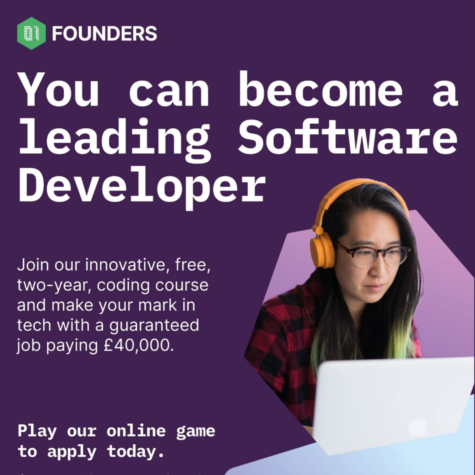 Home - 01 Founders - Free London coding school with a job guarantee